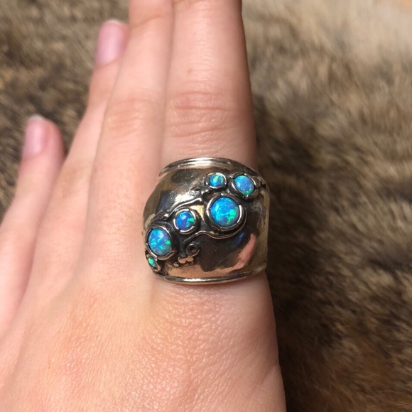 Jewelry | Sterling Silver Israeli Artisan Opal Ring | Poshmark